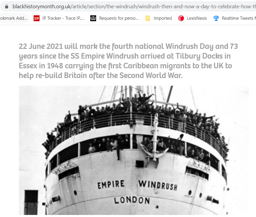 SS Windrush Empire - Not Woke
